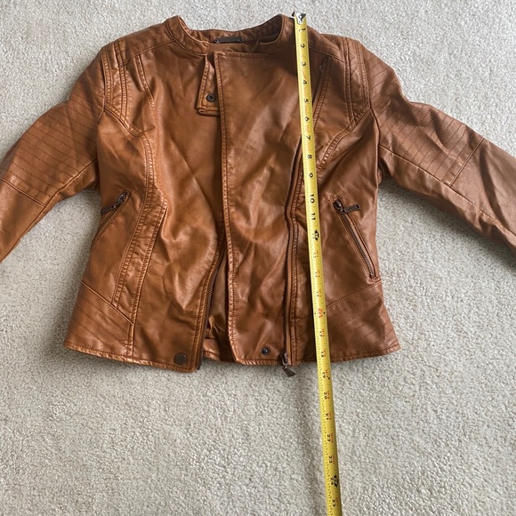 Jackets & Coats | Chestnut Faux Leather Jacket Xs | Poshmark
